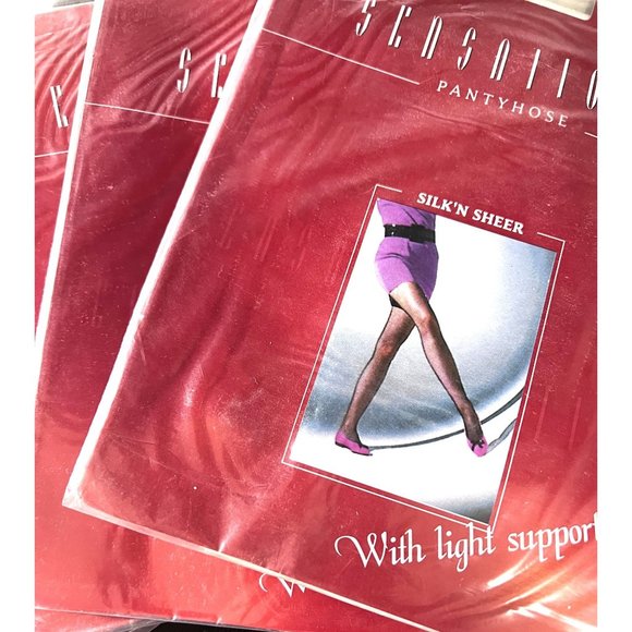Sensations | Other | 3 Pack Sensations Vintage Pantyhose Off White ...